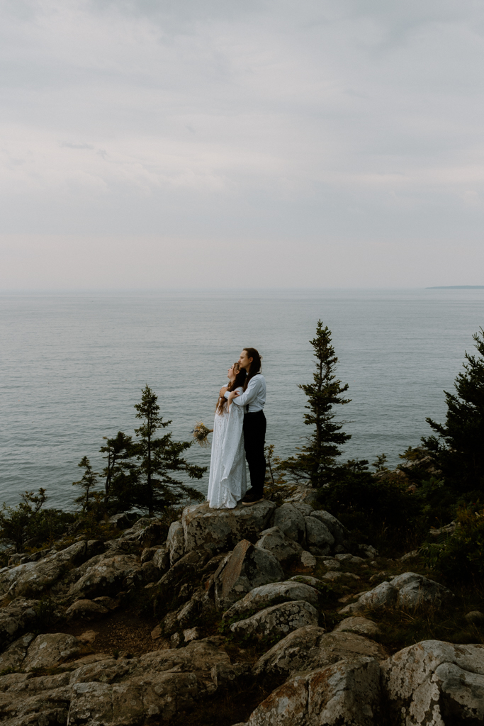 Sand Beach Elopement in Acadia National Park | Rendezvous Elopements ...