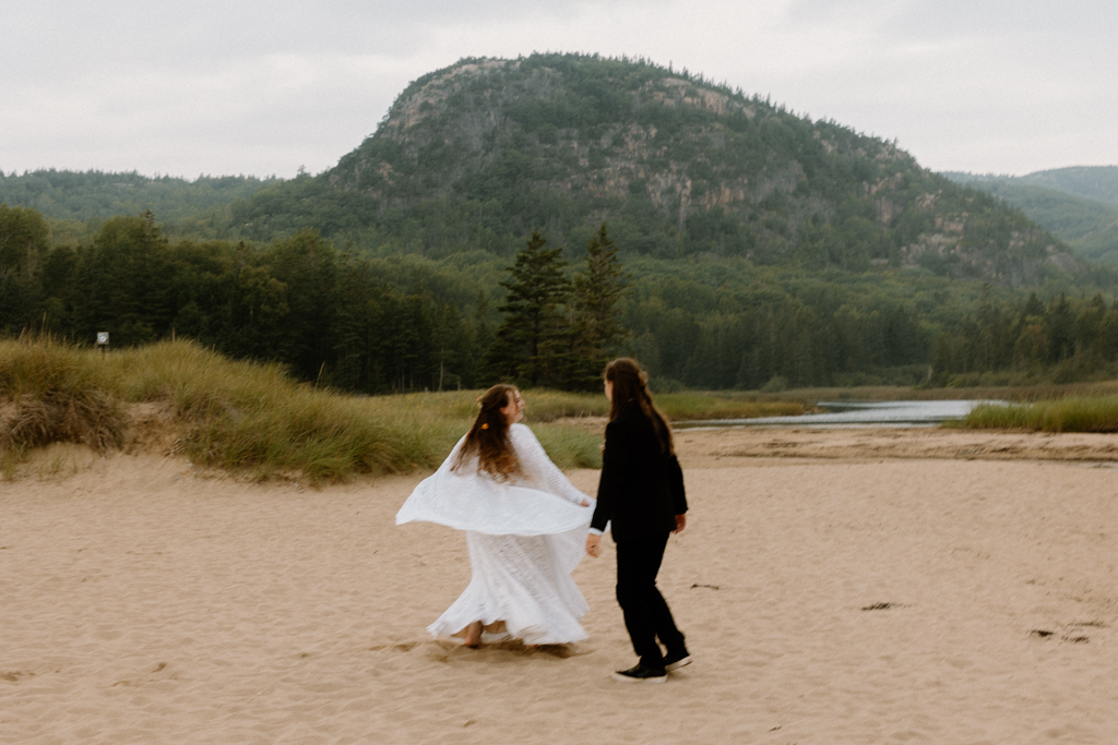 Sand Beach Elopement in Acadia National Park | Rendezvous Elopements ...