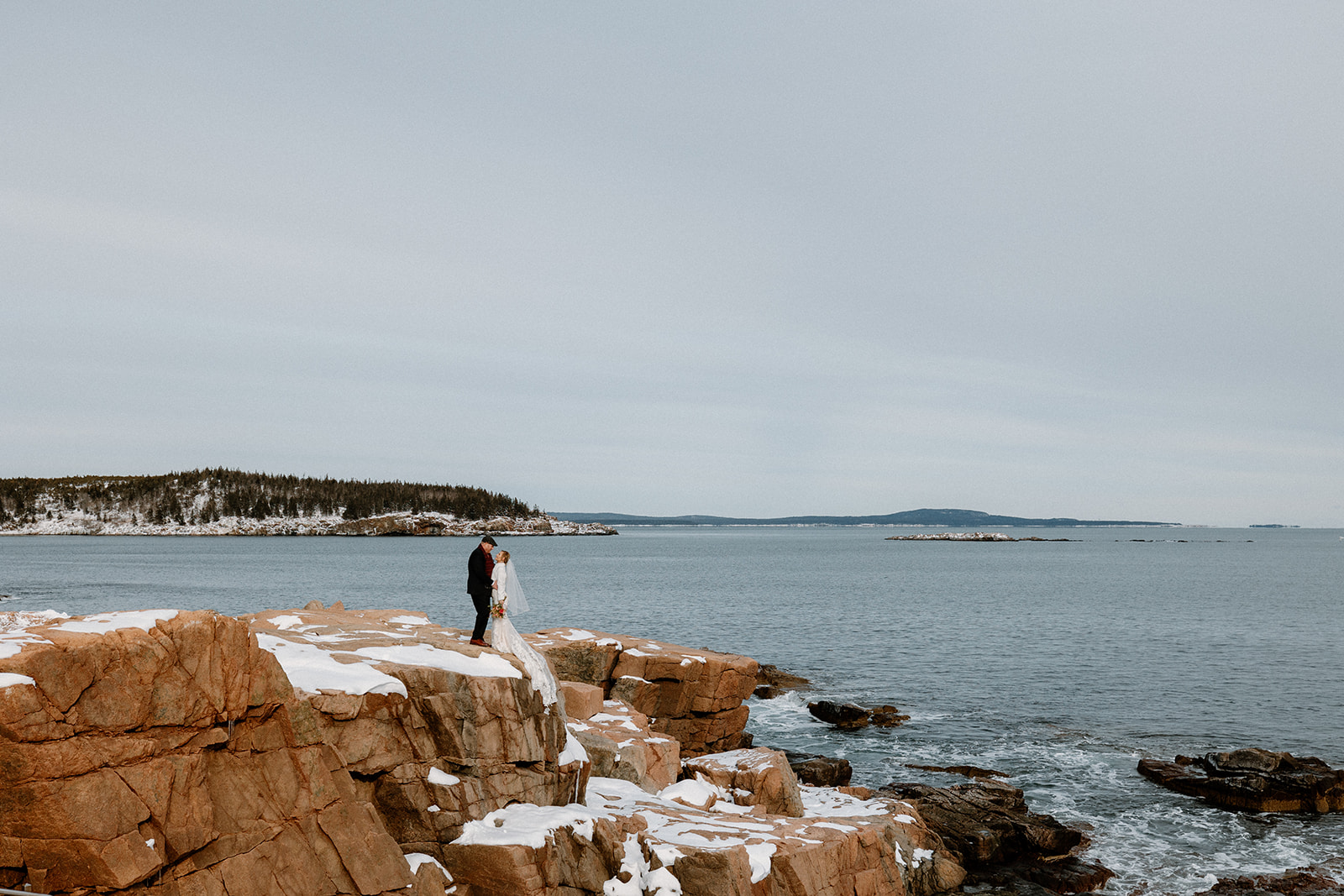 Winter Elopement in Acadia National Park | Rendezvous Elopements ...